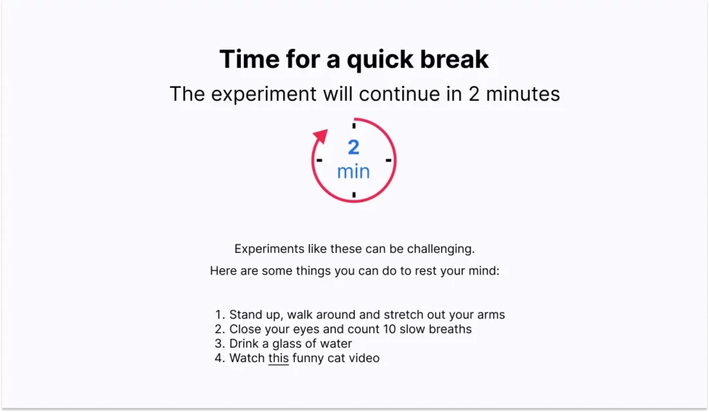 How to increase participant attention in online experiments – Testable
